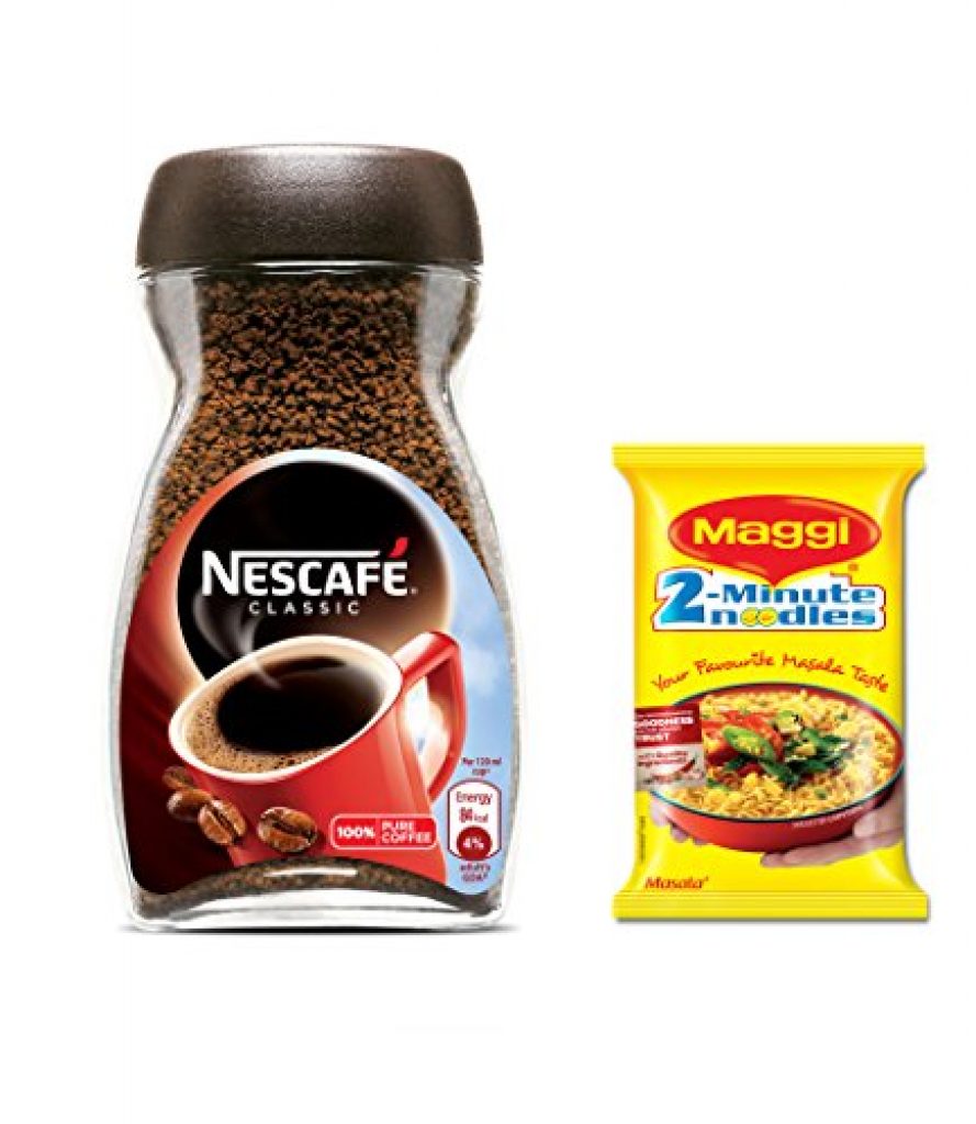 Nescafe Classic Jar, 50g with Free Maggi Noodles, Masala, 140g - OMGTricks