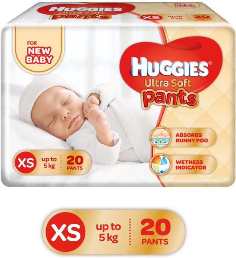 Huggies Ultra Soft XS Size Diaper Pants - XS (20 Pieces) - OMGTricks