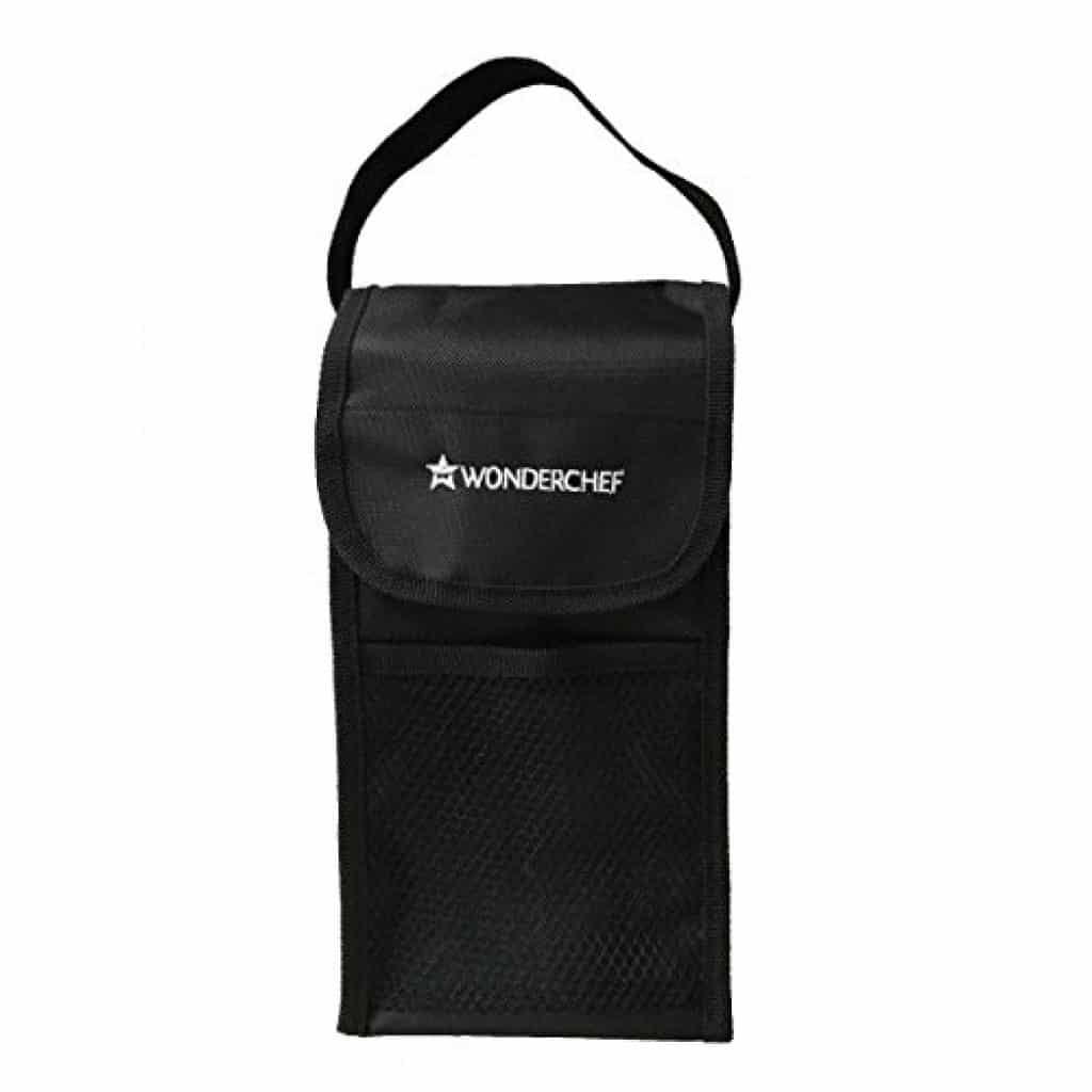 Wonderchef Easy Carry Fabric Lunch Box, Black - OMGTricks