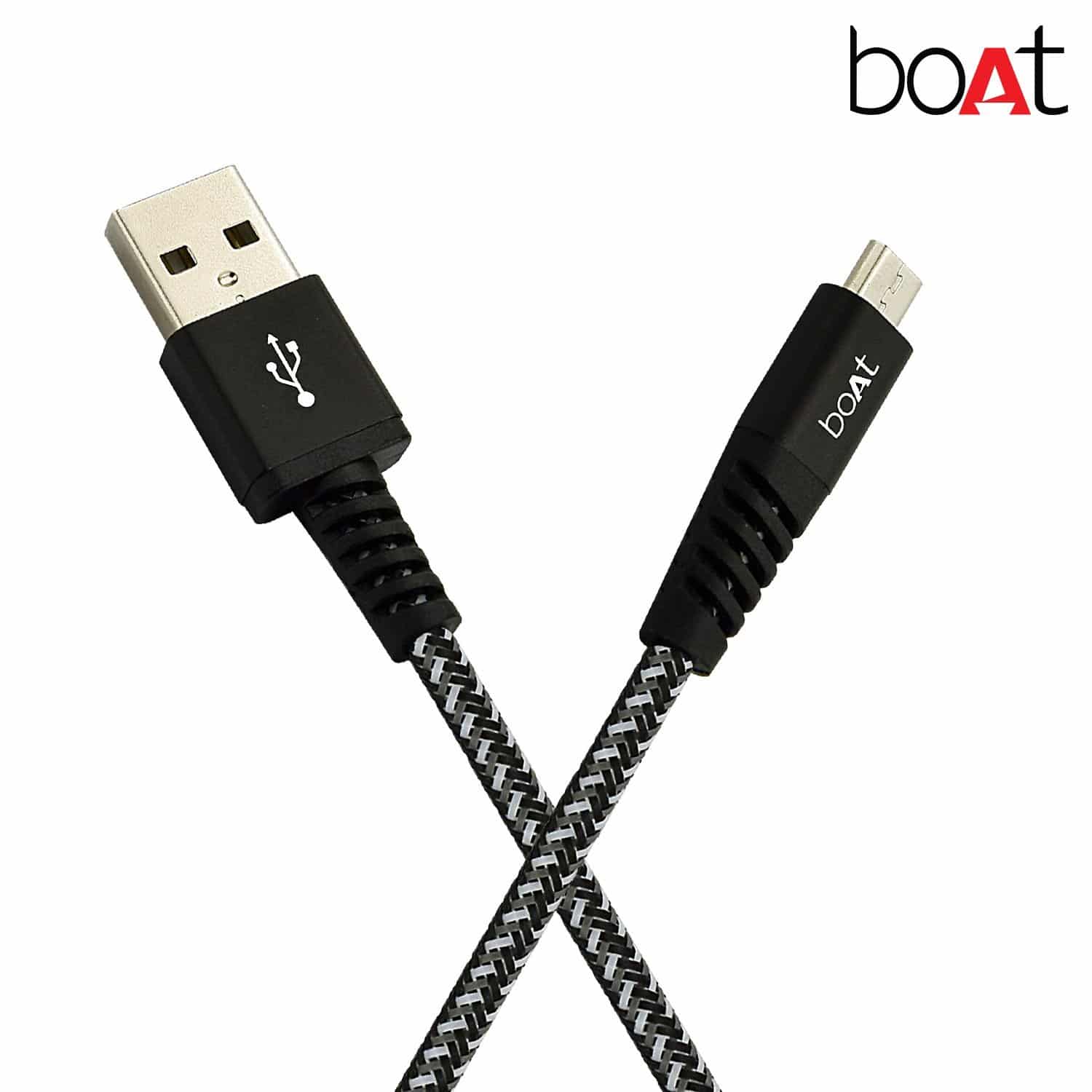 boAt Rugged v3 Extra Tough Unbreakable Braided Micro USB cable 1.5 ...