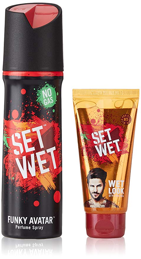 Set Wet Funky Avatar Perfume Spray, 120ml and Set Wet Hair Gel Wet Look ...