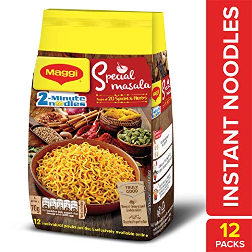 Maggi 2-Minute Special Masala Instant Noodles, 70g (Pack of 12) - OMGTricks