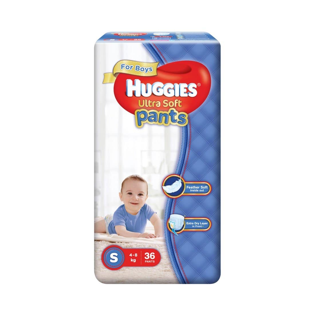 Huggies Ultra Soft Small Size Premium Diapers Pants for Boys (36 Counts ...