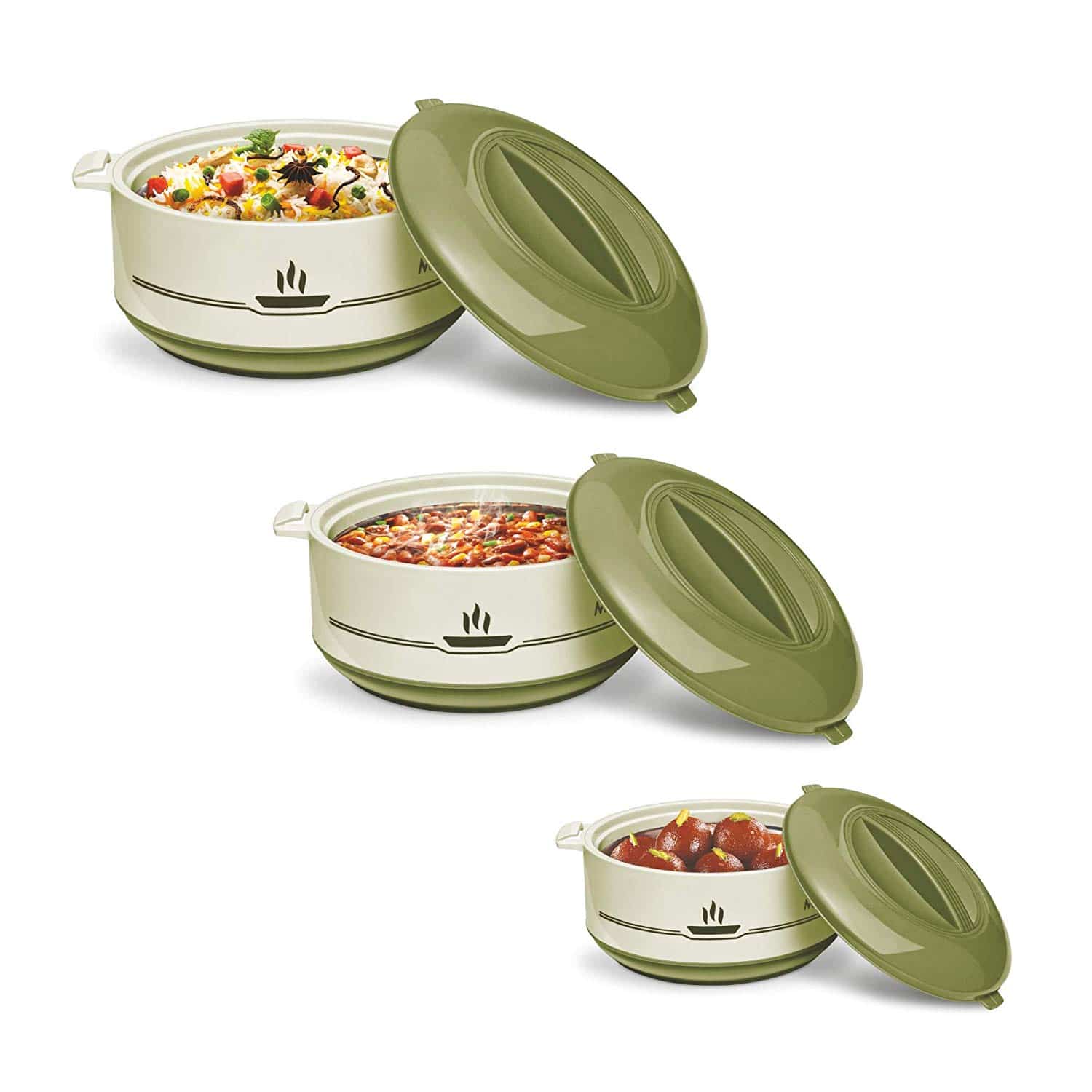 Milton Buffet Insulated Steel Casseroles, Junior Gift Set, 3 Pieces ...