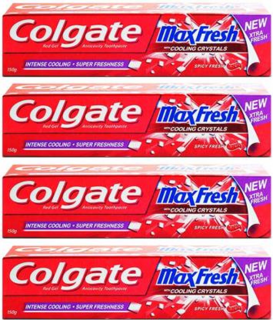 Colgate Maxfresh Spicy Fresh Red Gel Toothpaste (150 g, Pack of 4 ...