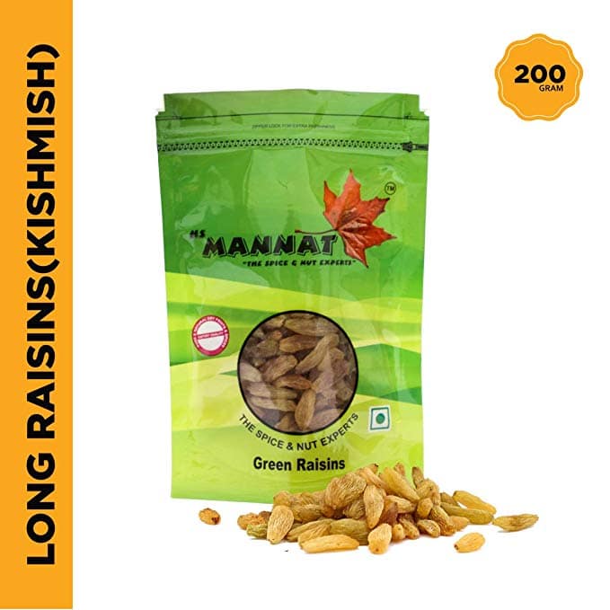 Mannat Green Raisins Pouch,200g - OMGTricks