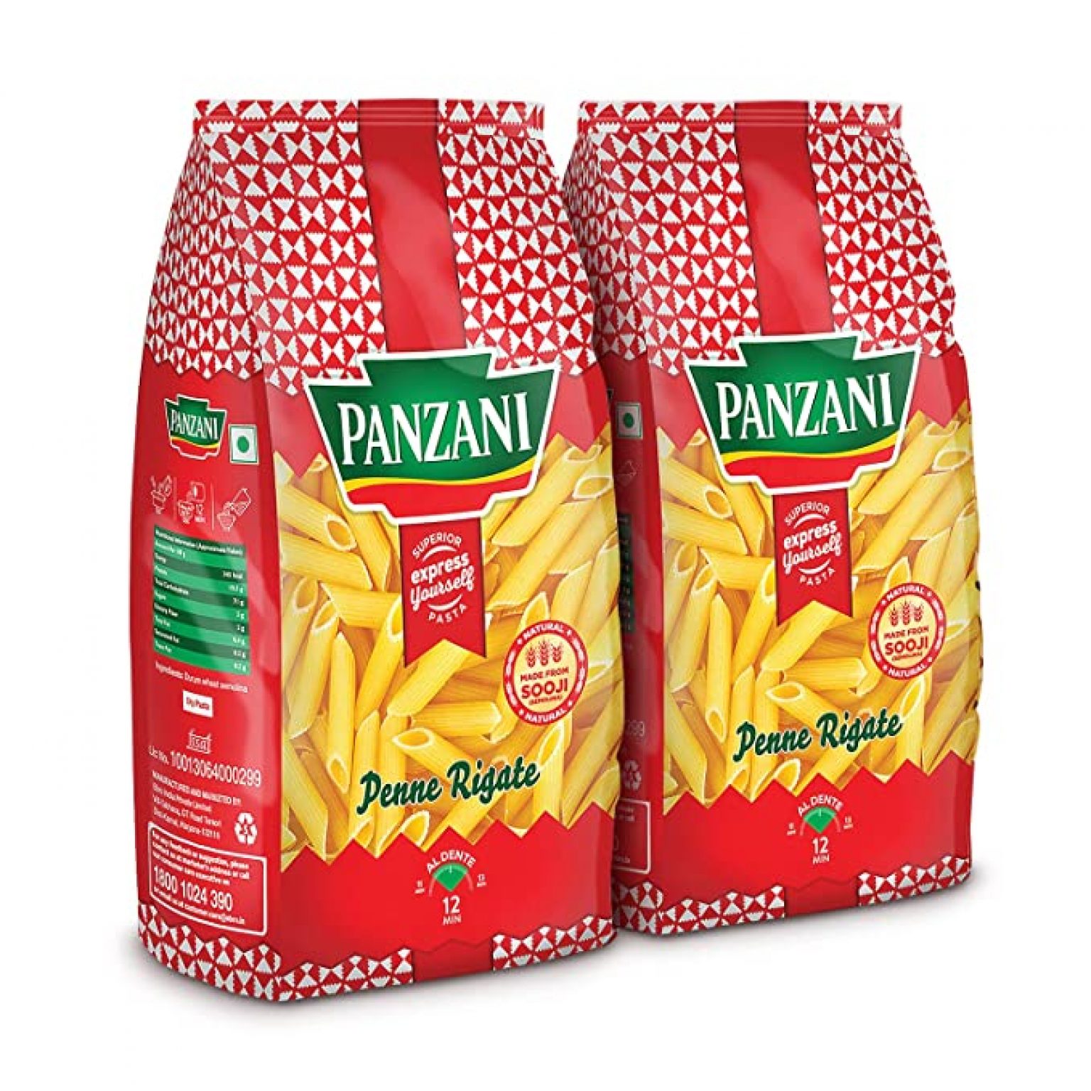 Panzani Express Penne Pasta Pouch, 2 x 400 g with Pack of 2 - OMGTricks