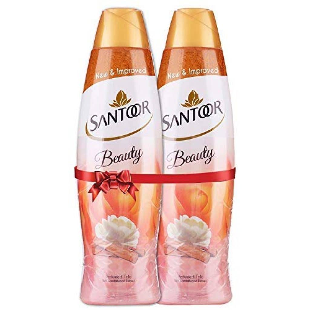 Santoor Perfumed Talc with Sandalwood Extracts, 400g (Pack of 2 ...